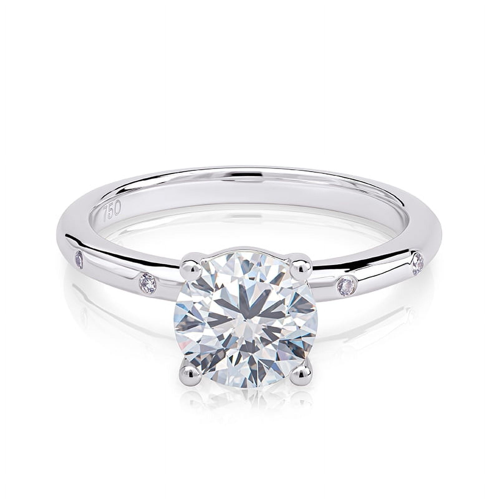 Amor Jewel 1.53 Ct Brilliant Round Cut Classic Solitaire Engagement Ring - Lab-Created Simulated ...
