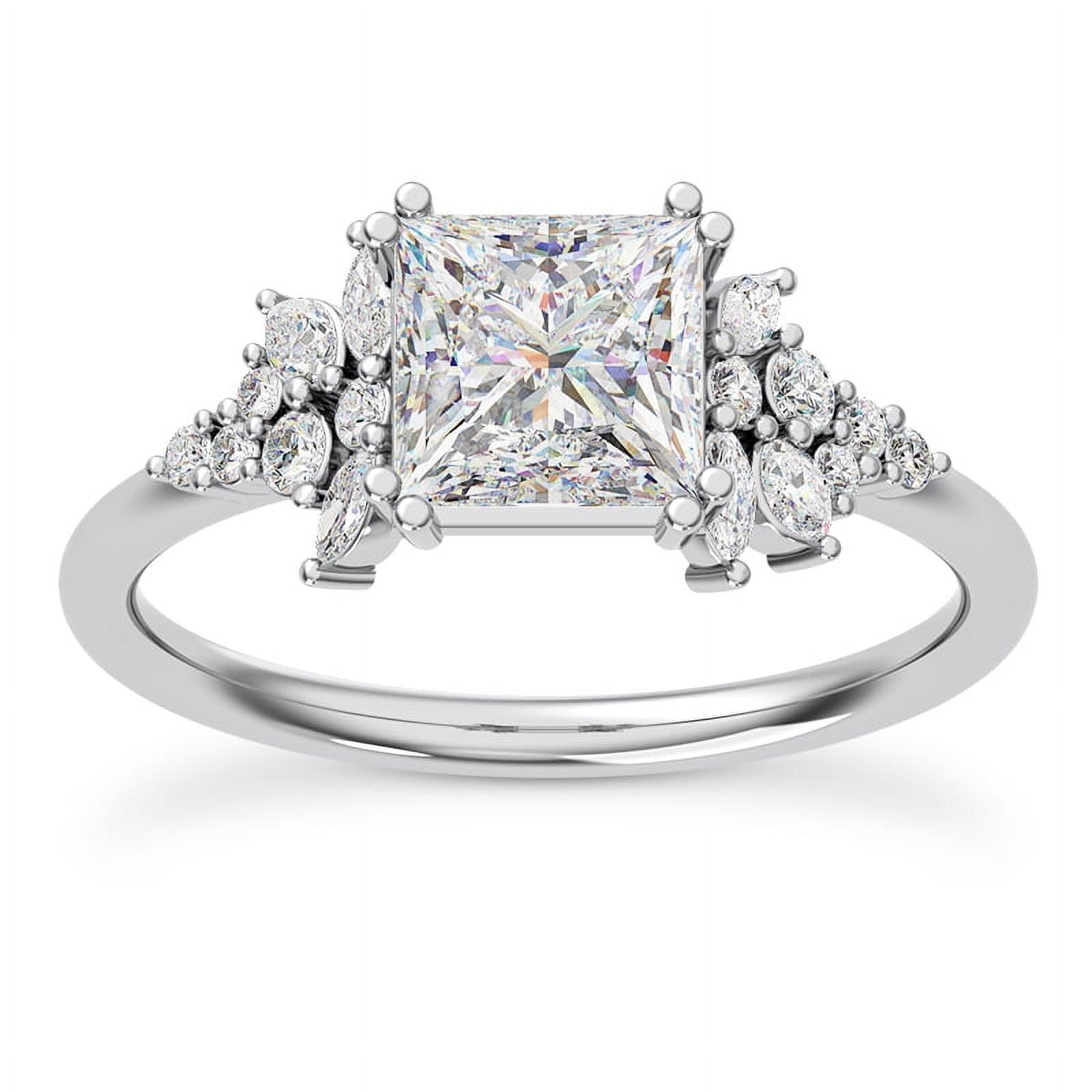 Amor Jewel 1.6 Ct Graduated Mixed-Shape Lab Created Diamond Solitaire ...