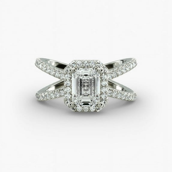 Amor Jewel 1.7 Ct Emerald Excellent Cut Lab Created Diamond Wedding ...