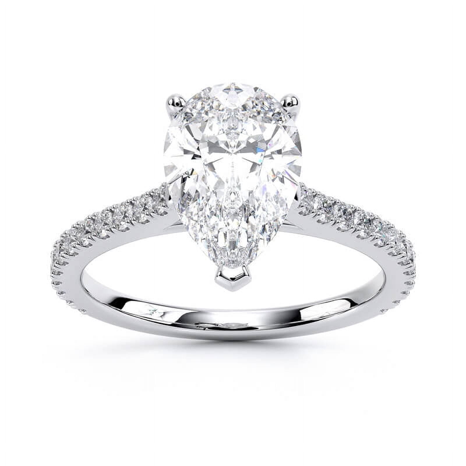 Amor Jewel 1.7 Ct Pear Cut Simulated Diamond Engagement Ring – Lab ...