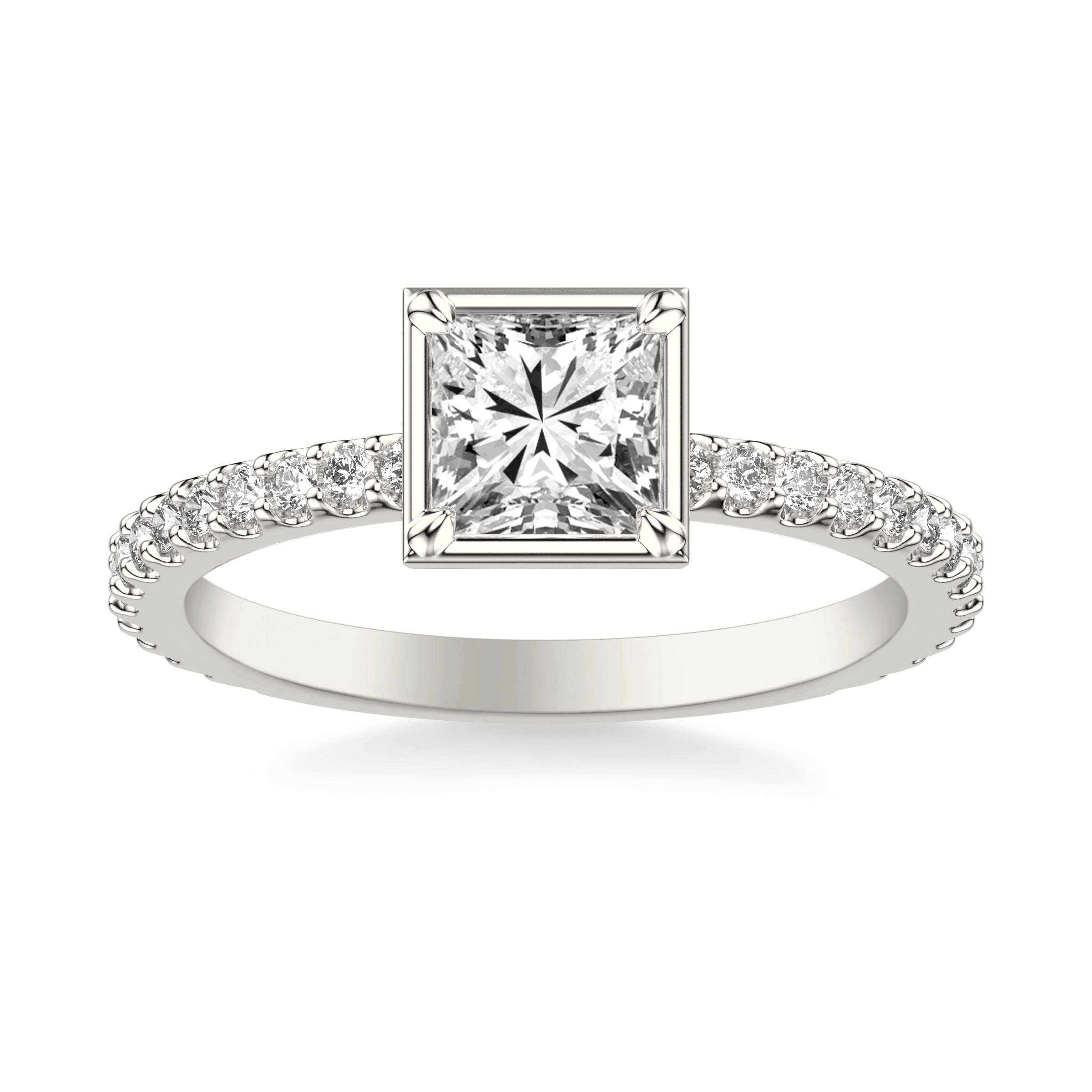 Amor Jewel 1.7 Ct Princess Cut Lab Created Diamond Ring - 14K White ...