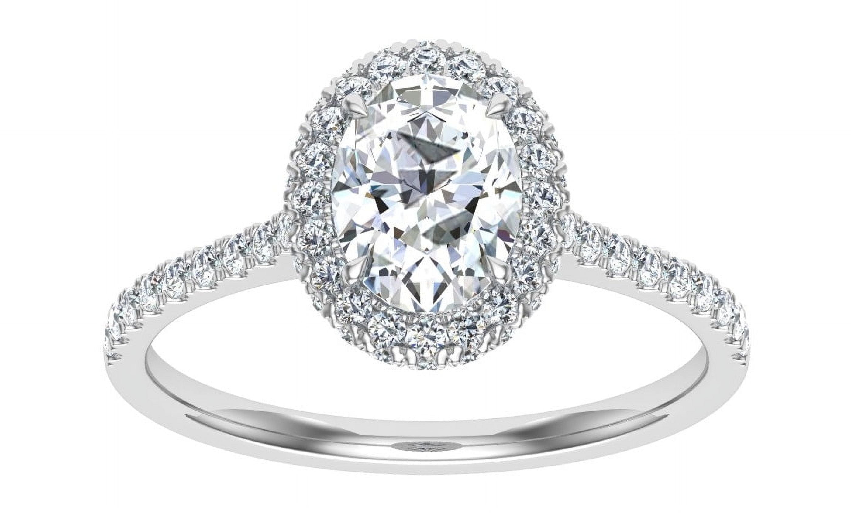 Amor Jewel 1.8 Ct Oval Cut Lab-Created Simulated Diamond Engagement ...