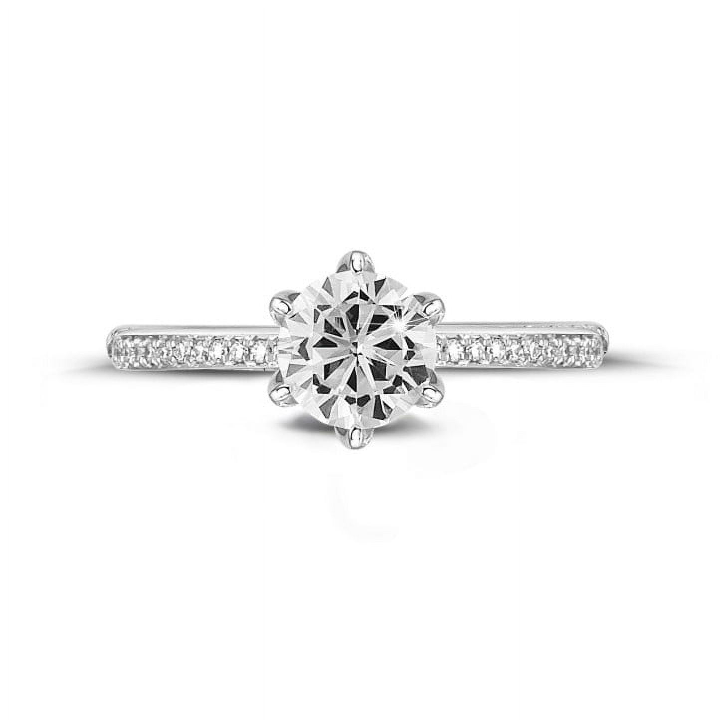 Amor Jewel 1.8 Ct Round Cut Lab Created Diamond Ring - 14K White Gold ...