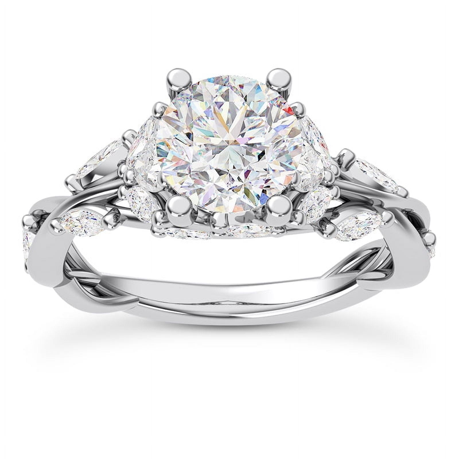 Amor Jewel 1.8 Ct Round Lab Created Solitaire Diamond Ring - Twisted ...