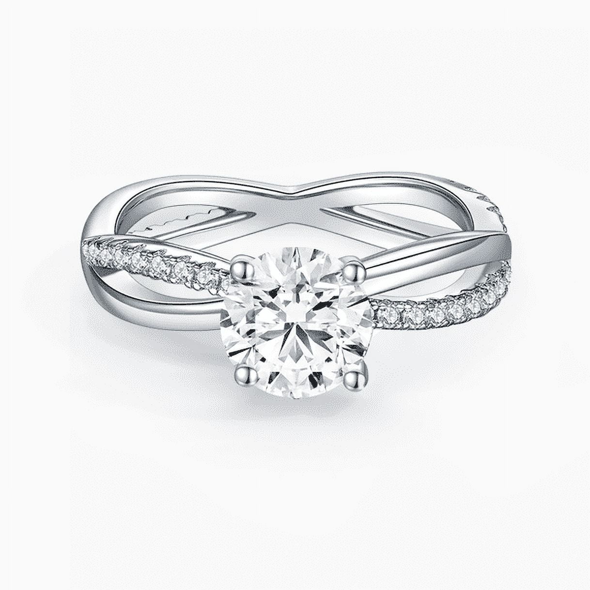 Amor Jewel 1.81 Ct Round Cut Lab Created Diamond Simple Engagement Ring ...