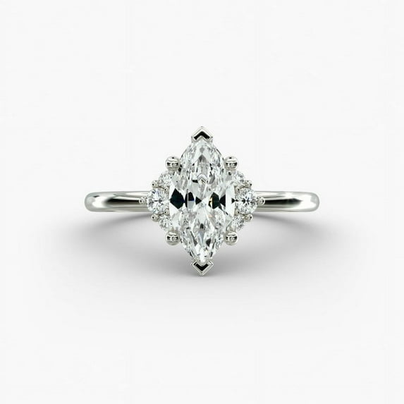 Amor Jewel 1.9 Ct VVS1/D Marquise Cut Lab Created Simulated Diamond ...