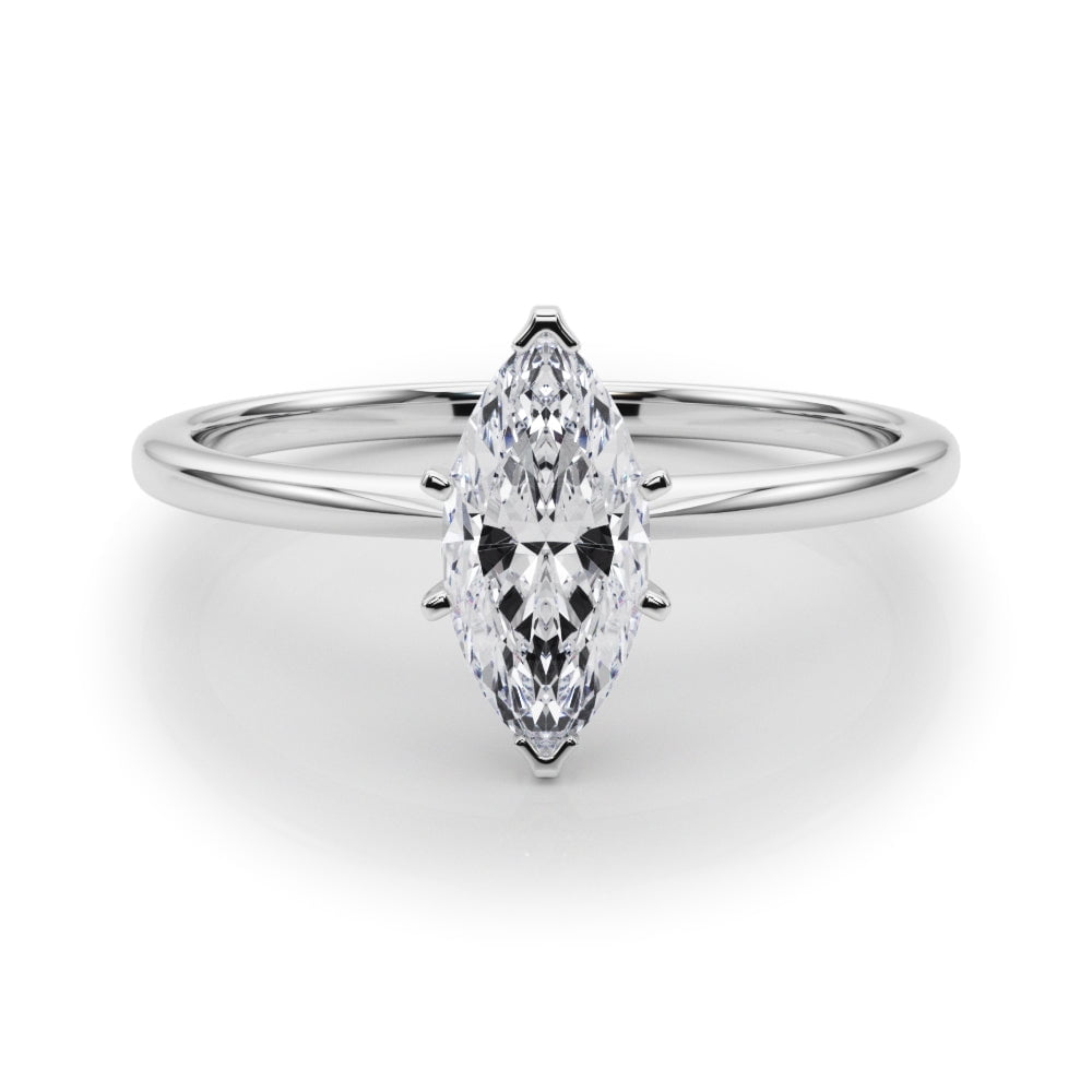 Amor Jewel 14K Ring for Gift - Marquise Cut 2.2 Ct Excellent White ...