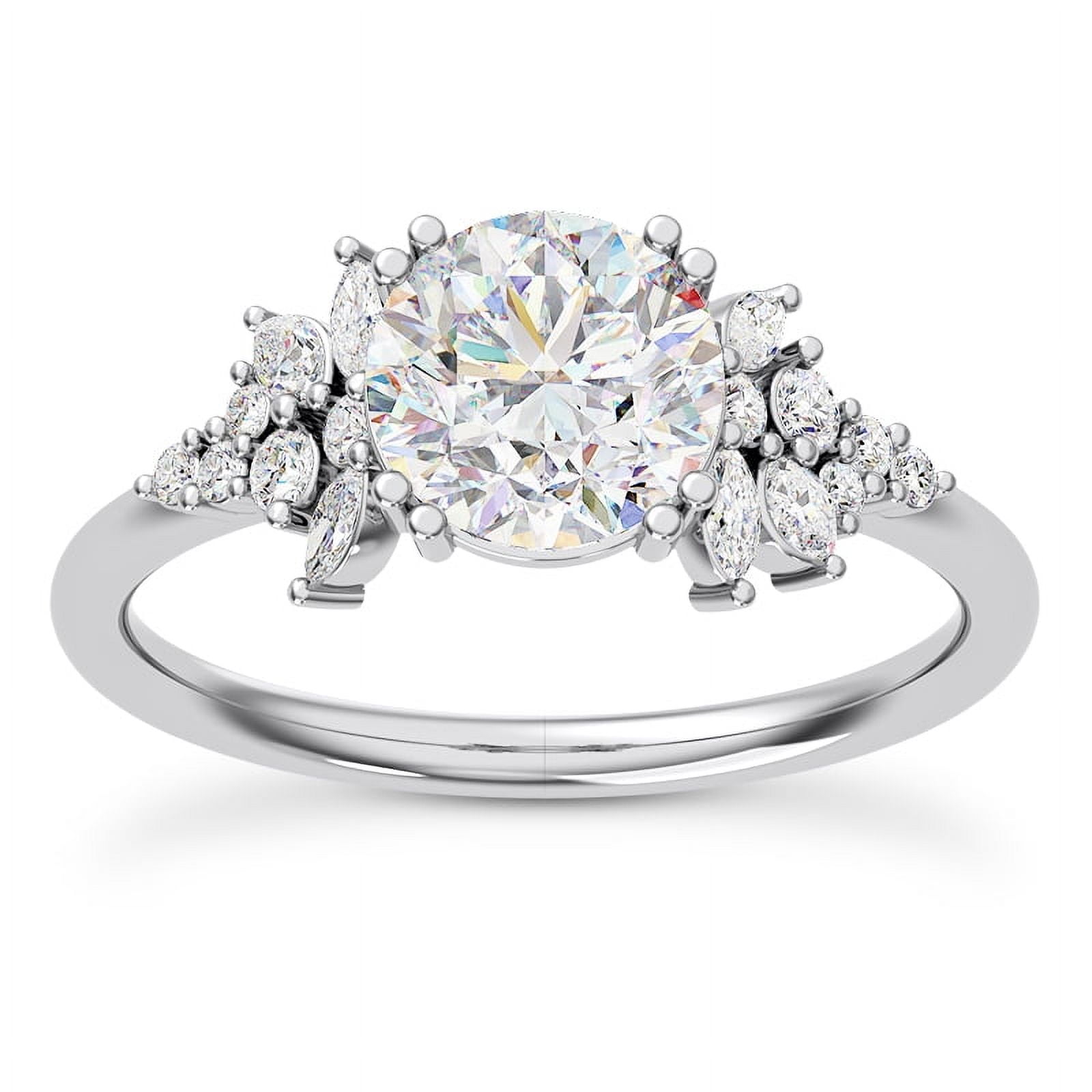 Amor Jewel 14K White Gold Plated 1.8 Ct Graduated Mixed-Shape Diamond ...