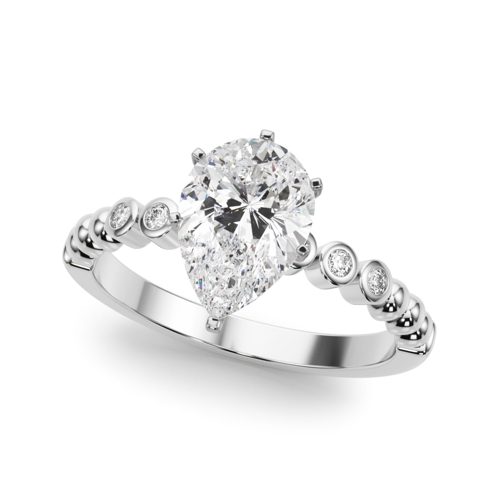 Amor Jewel 14K White Gold Plated 1.8 Ct Pear Cut Lab Created Diamond ...