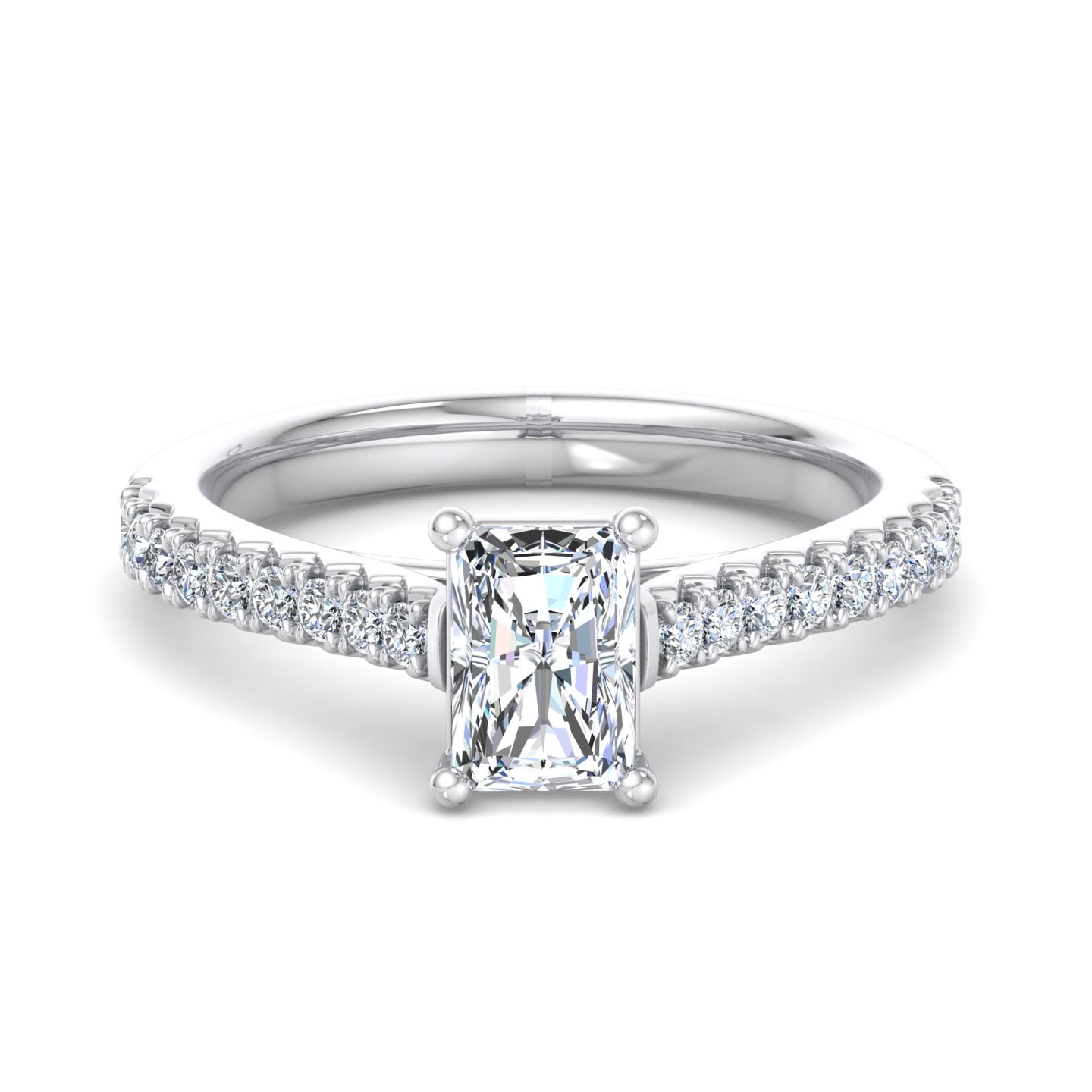 Amor Jewel 14K White Gold Plated 2.02 Ct Radiant Cut Lab Created ...