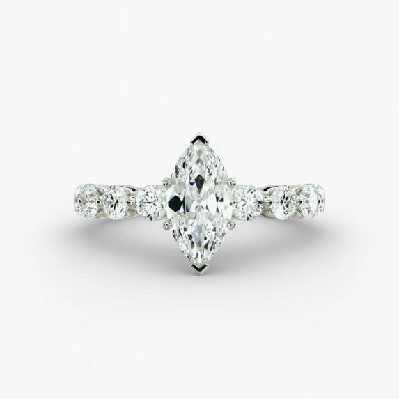 Amor Jewel 14K White Gold Plated Anniversary Ring - 1.6 Ct Asscher Cut ...