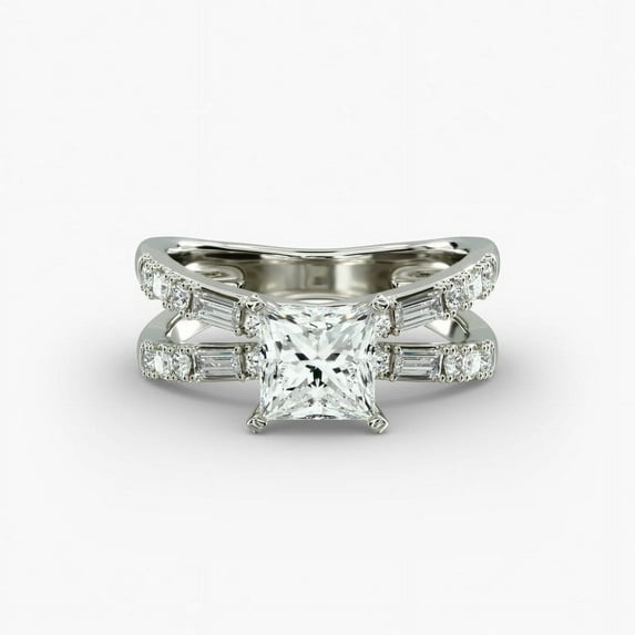 Amor Jewel 14K White Gold Plated Diamond Rings - 1.8 Ct Princess ...