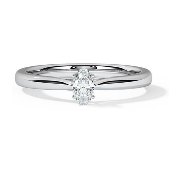 Amor Jewel 14K White Gold Plated Diamond Rings - Oval Cut 1.8 Ct VVS1/D ...