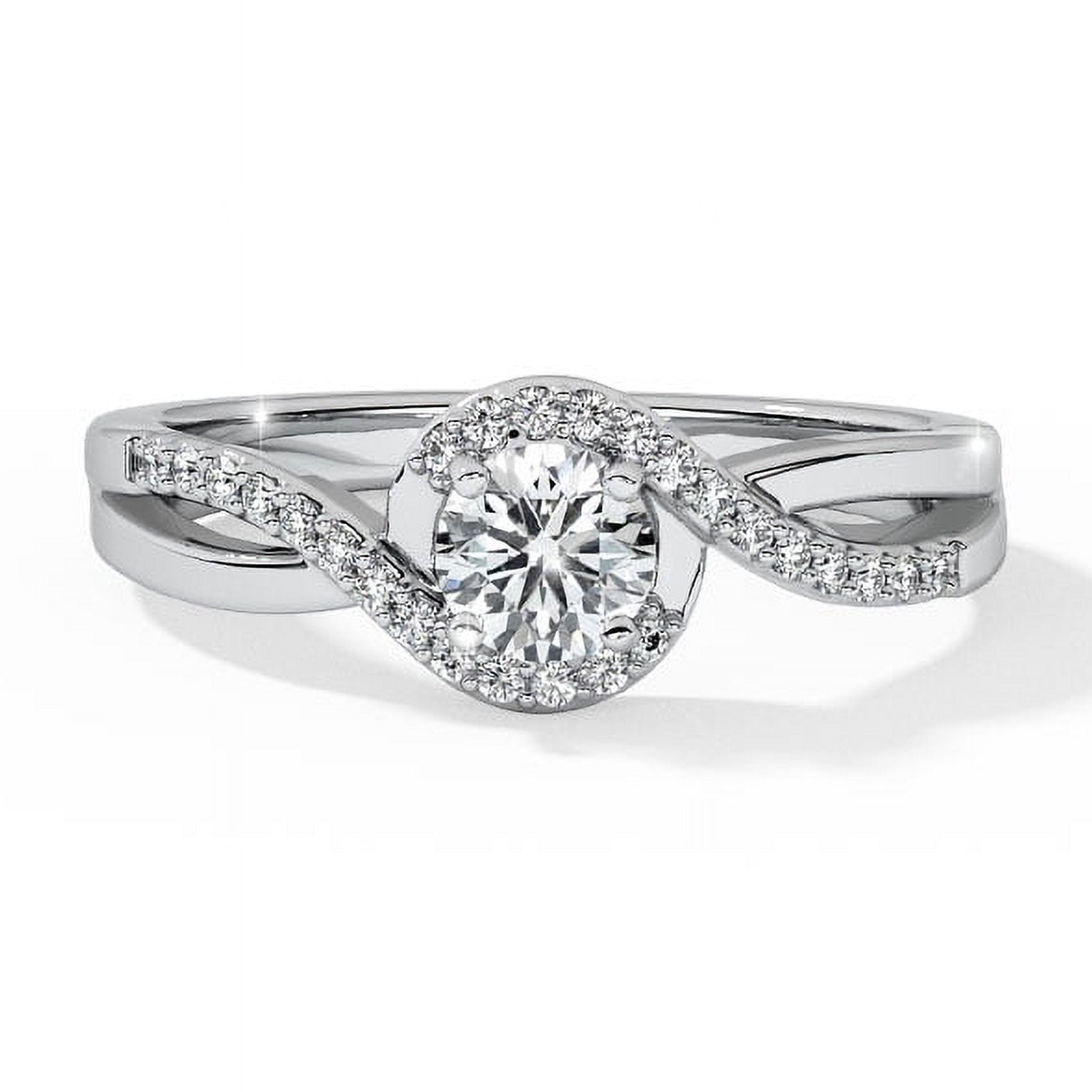 Amor Jewel 14K White Gold Plated Diamond Women's Rings - 1.8 Ct Round ...
