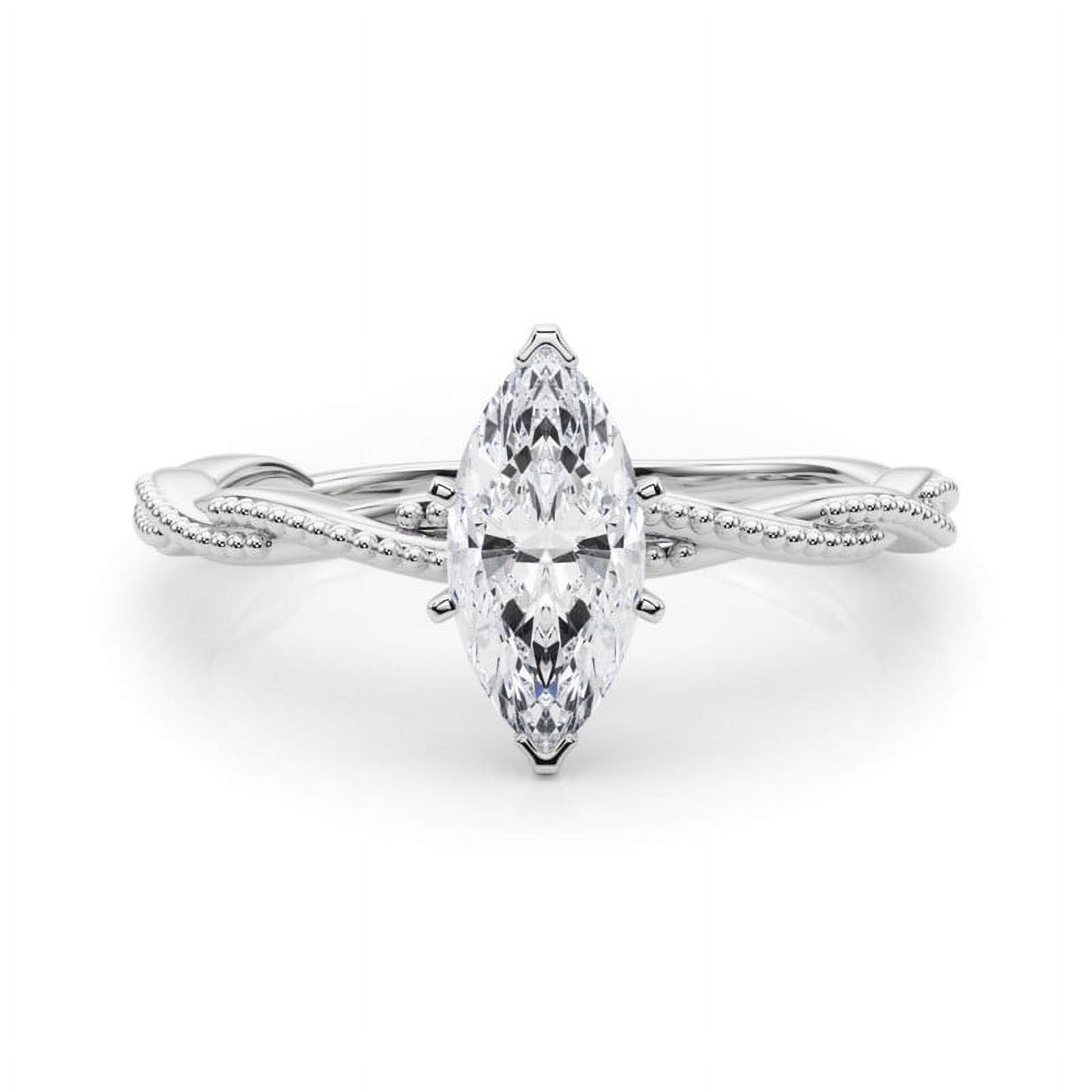 Amor Jewel 14K White Gold Plated Engagement Rings - 2.2 Ct Marquise Cut ...