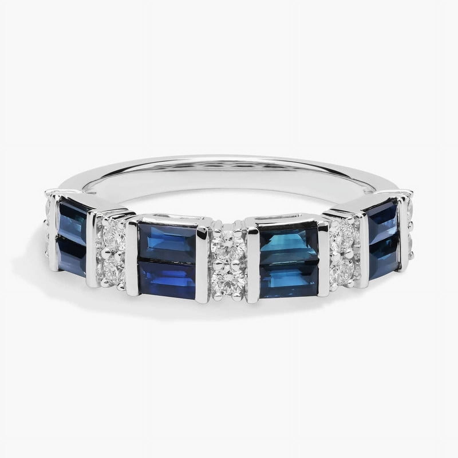 Amor Jewel 14K White Gold Plated Half Eternity Band - Round Cut 1.8 Ct ...