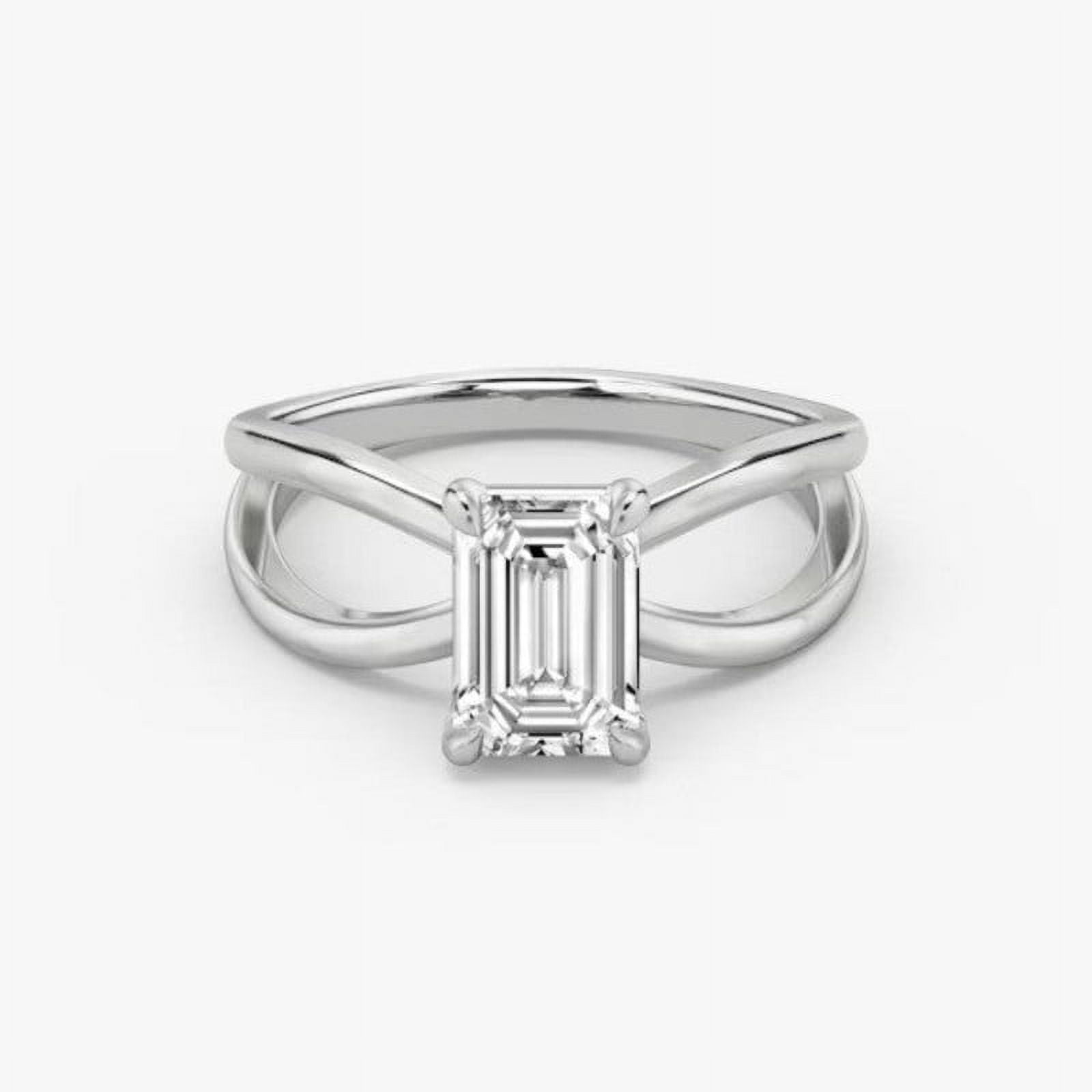 Amor Jewel 14K White Gold Plated RIng For Her - 2.1 Ct VVS1/D Emerald ...