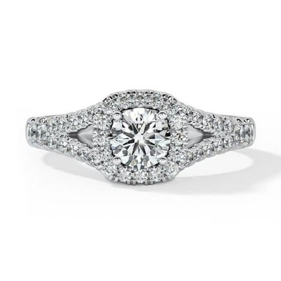 Amor Jewel 14K White Gold Plated Rings - 1.9 Ct Round Cut Diamond Rings ...