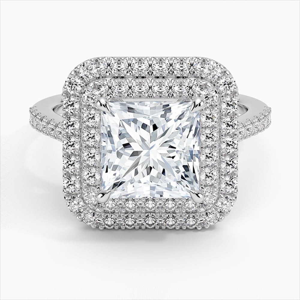 Amor Jewel 14K White Gold Plated Solitaire Wedding Ring - 2.3 Ct ...