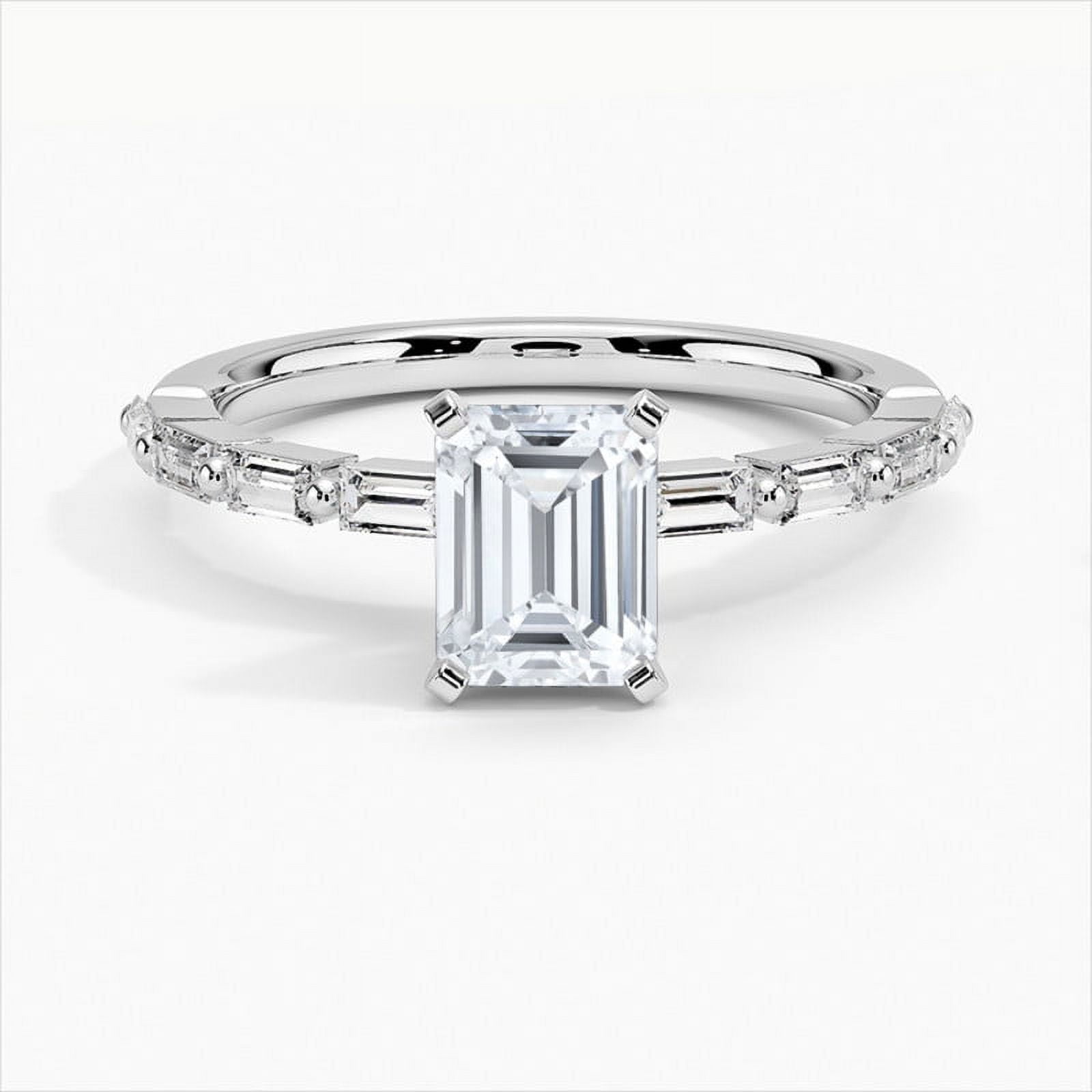 Amor Jewel 14K White Gold Plated Wedding Women's Ring - Emerald Cut 1.8 ...