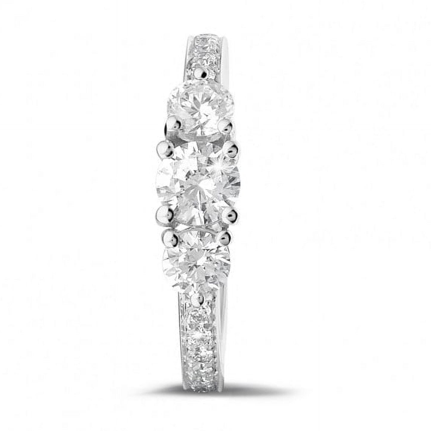 Amor Jewel 14K White Gold Over Simple Diamond Ring - 1.38 Ct Round Cut ...