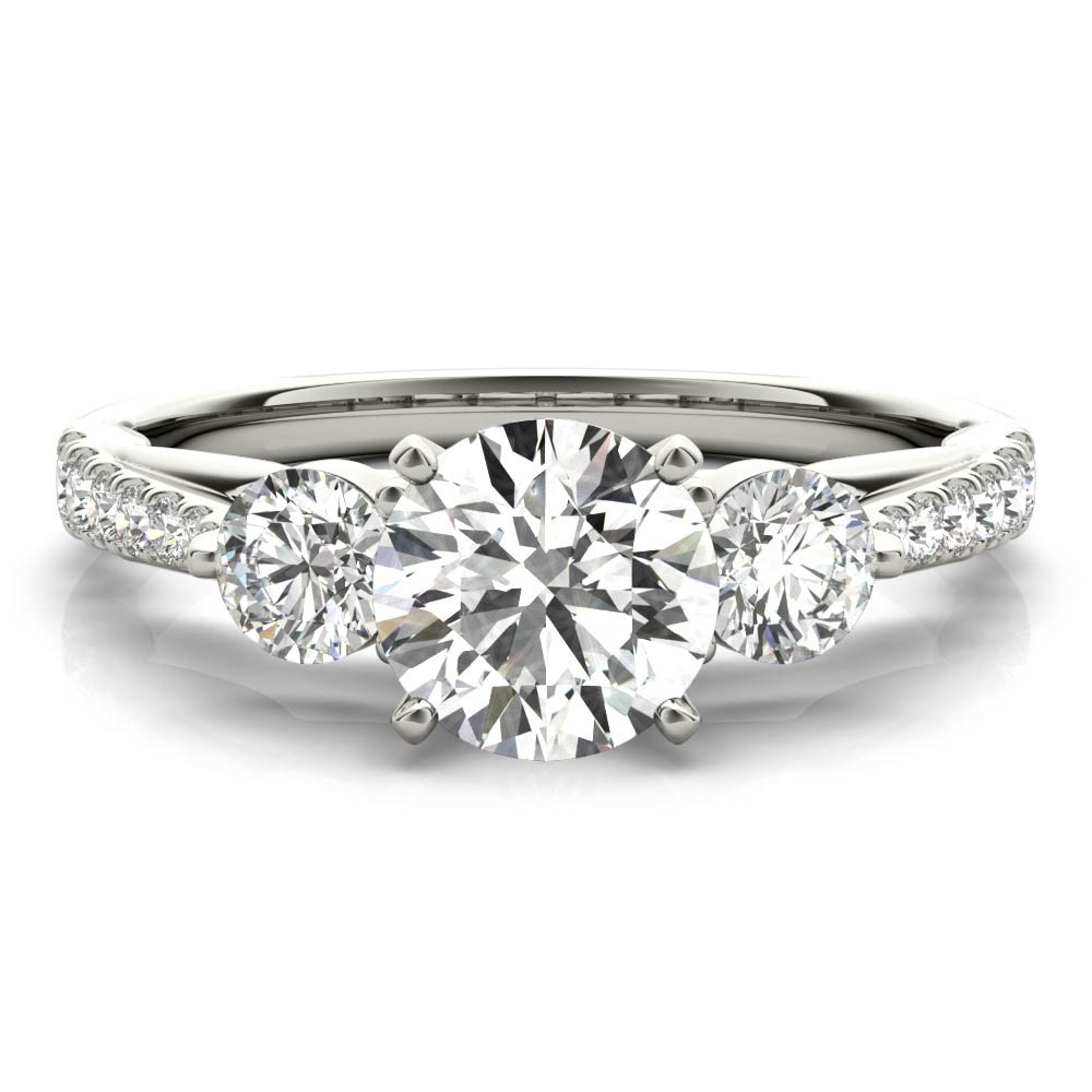 Amor Jewel 2.13 Ct Round Cut Lab-Created Diamond Engagement Ring - Dazzling Solitaire with ...