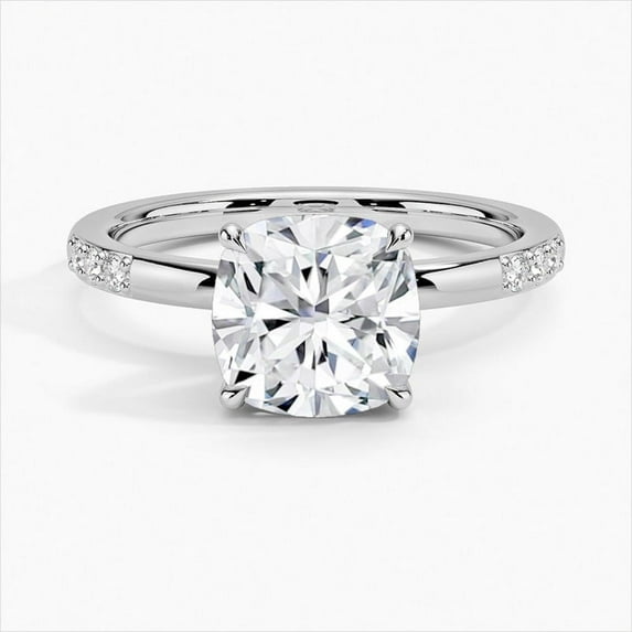 Amor Jewel 2.2 Ct Cushion Cut Diamond Rings for Women's - 14K White ...