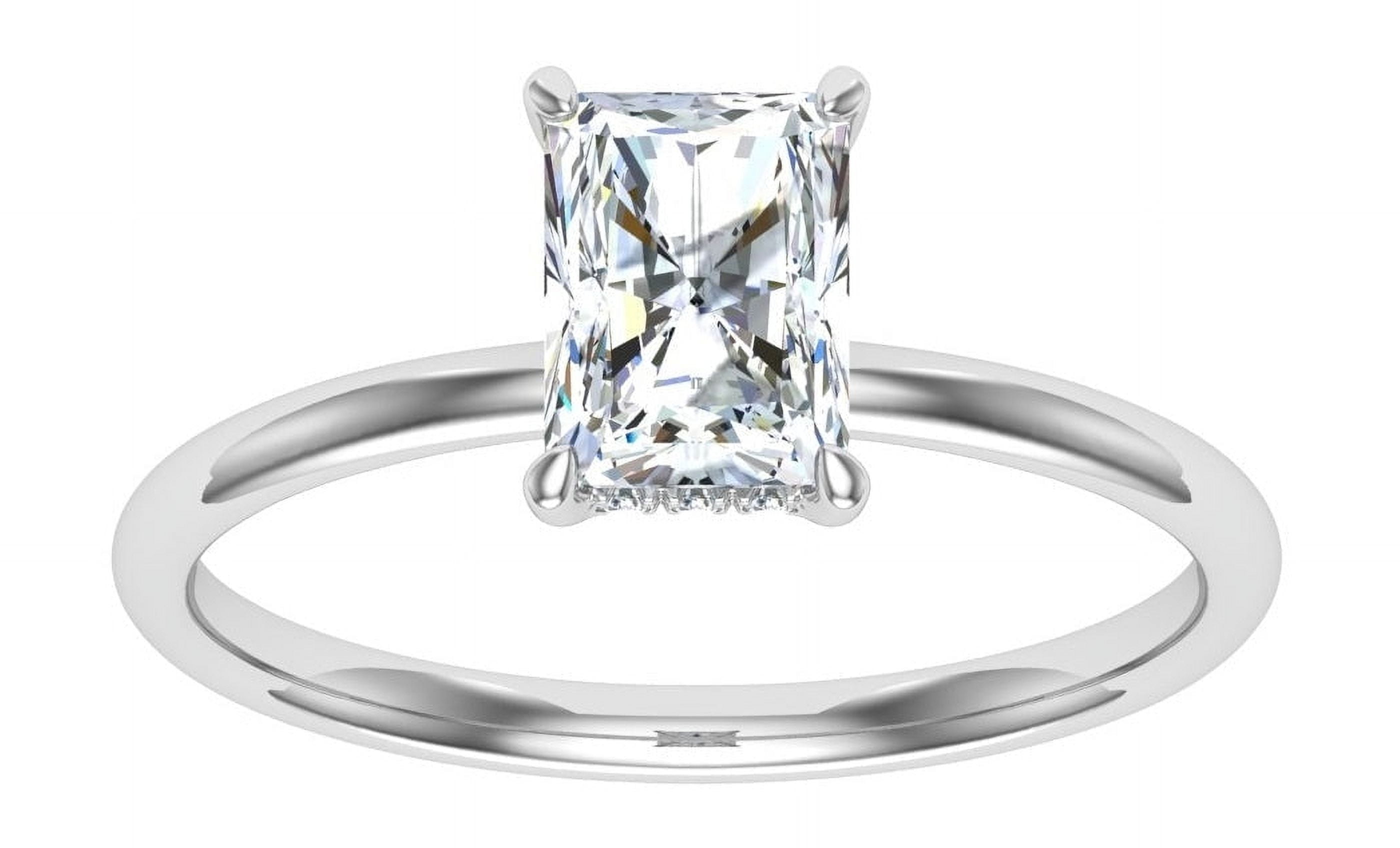 Amor Jewel 2.2 Ct Radiant Cut Lab Created Diamond Ring - 14K White Gold ...