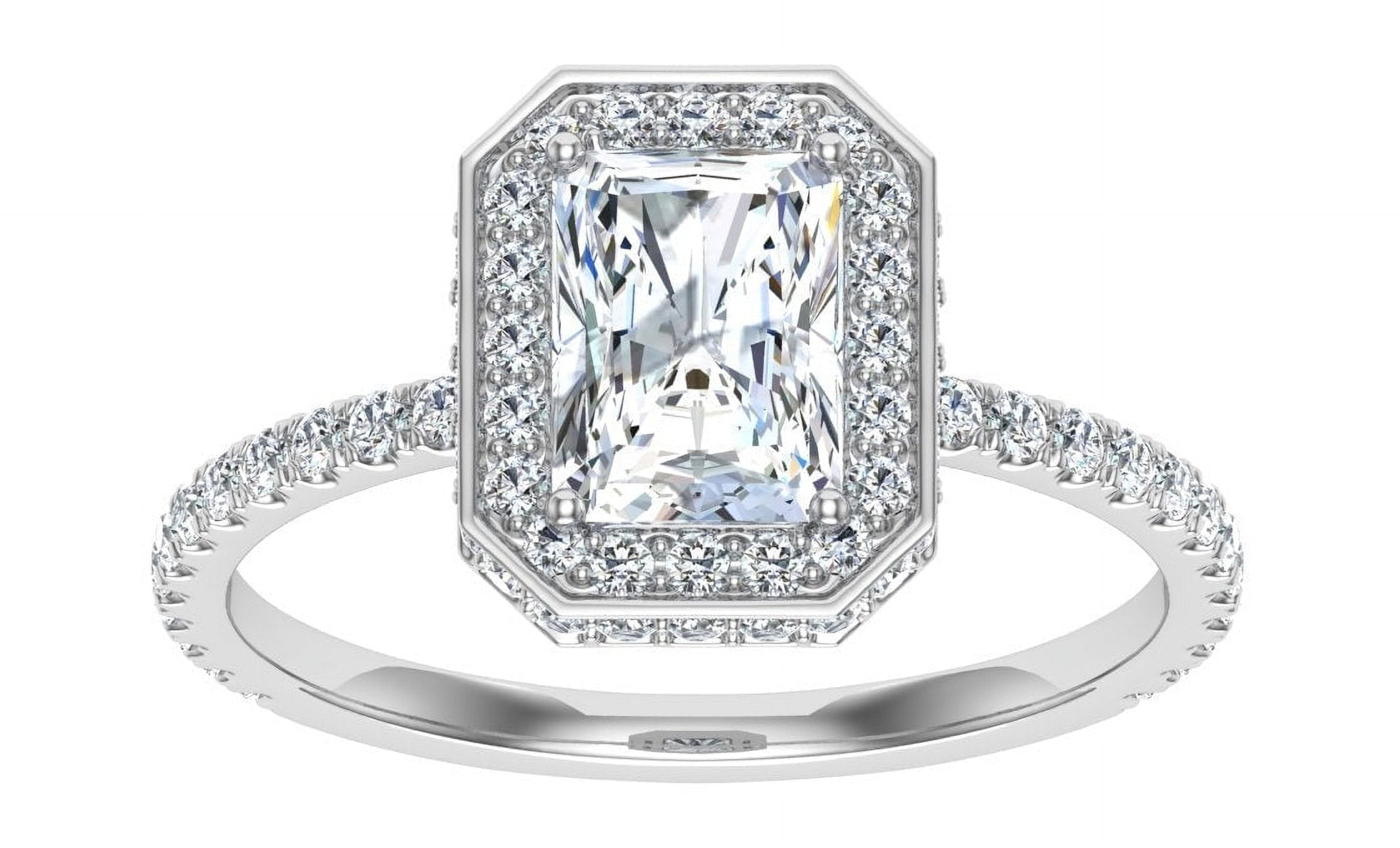 Amor Jewel 2 Ct Radiant Cut Diamond Engagement Ring - Lab-Created ...