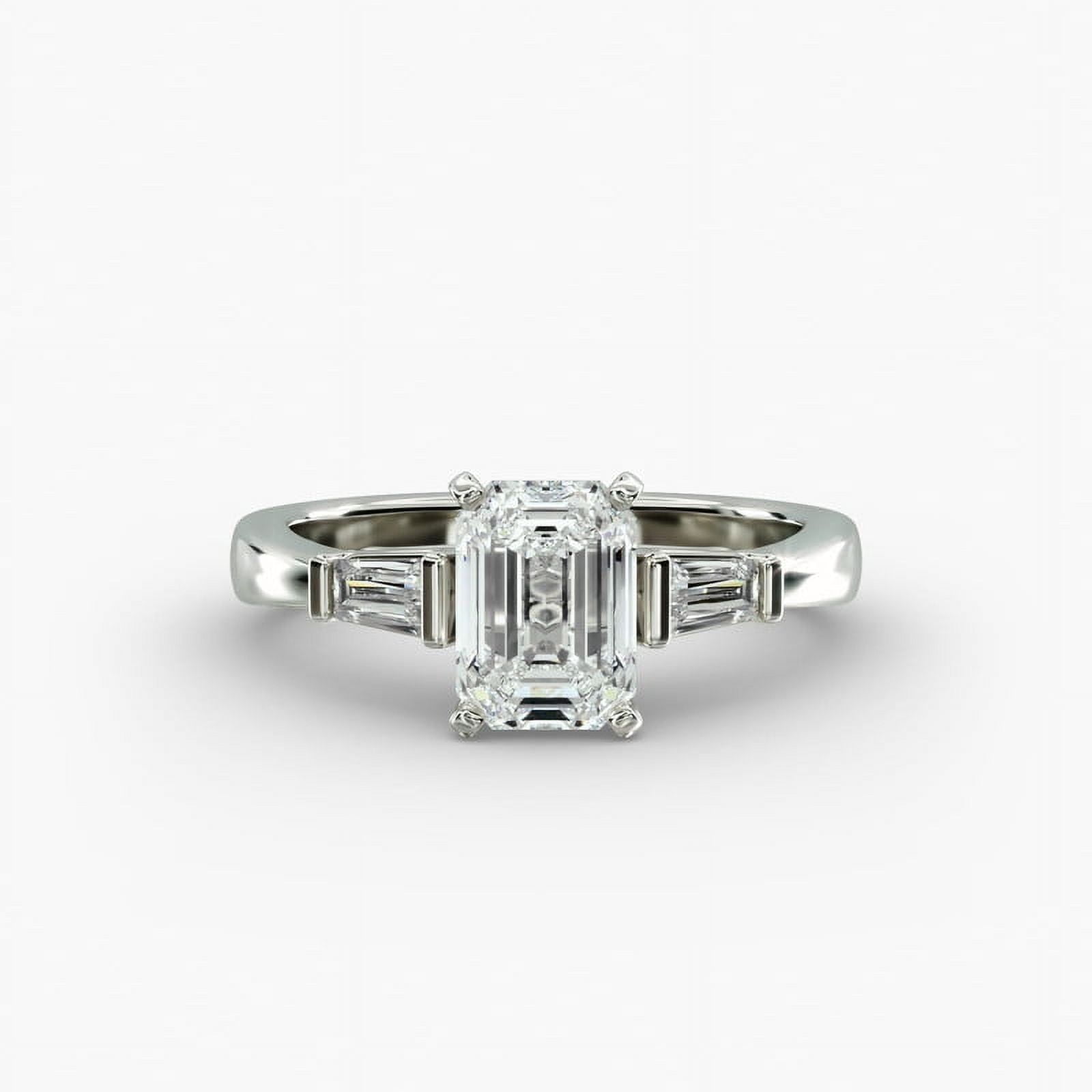 Amor Jewel Emerald Cut 2 Ct Lab Created Diamond Ring - Stamped 14K ...