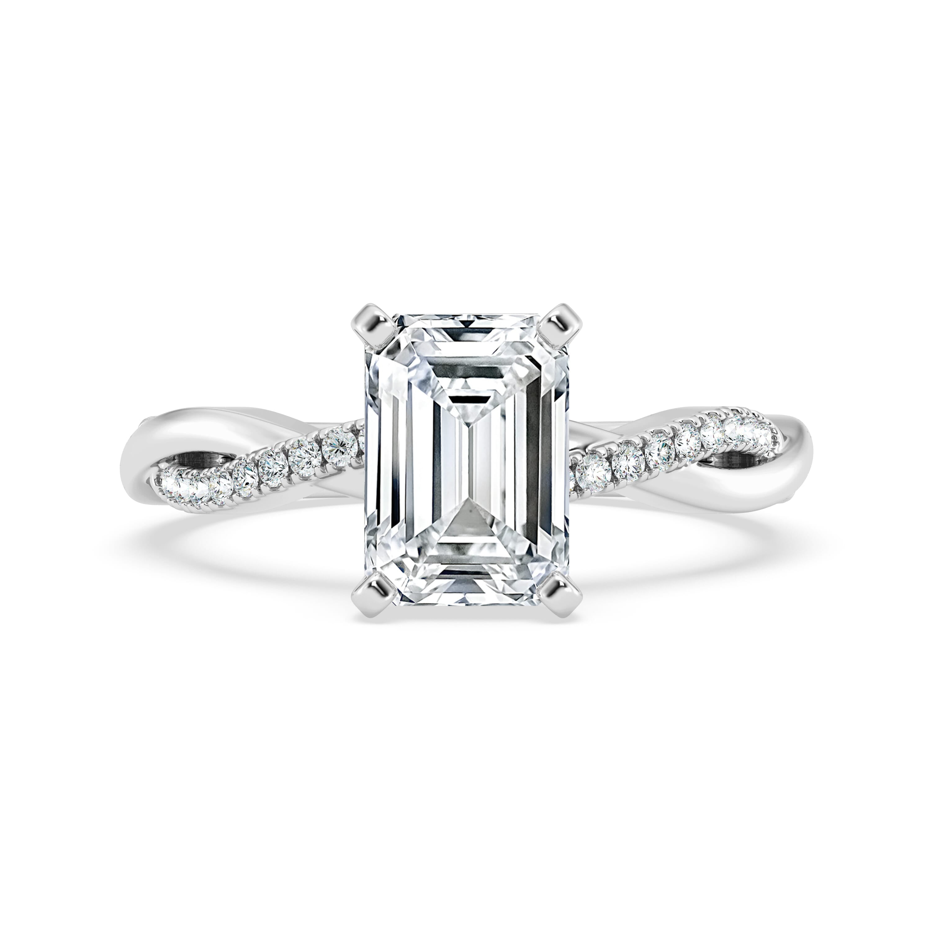 Amor Jewel Emerald Cut Lab Created Diamond Ring - 2.1 Ct Solitaire ...