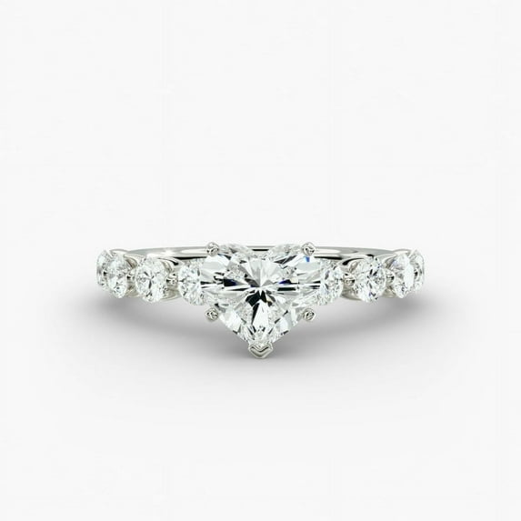 Amor Jewel Heart Cut 1.6 Ct Lab Created Diamond Engagement Ring - 14K ...