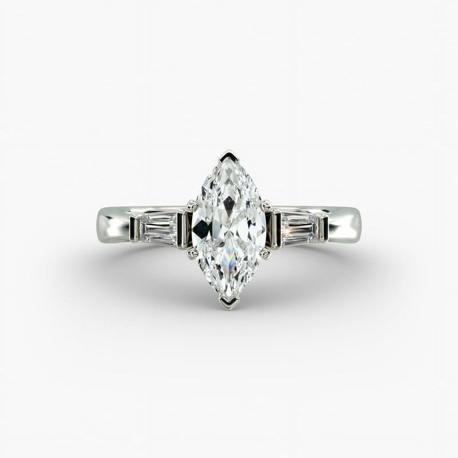 Amor Jewel Marquise Cut 1.7 Ct Lab Created Diamond Ring - 14K White ...