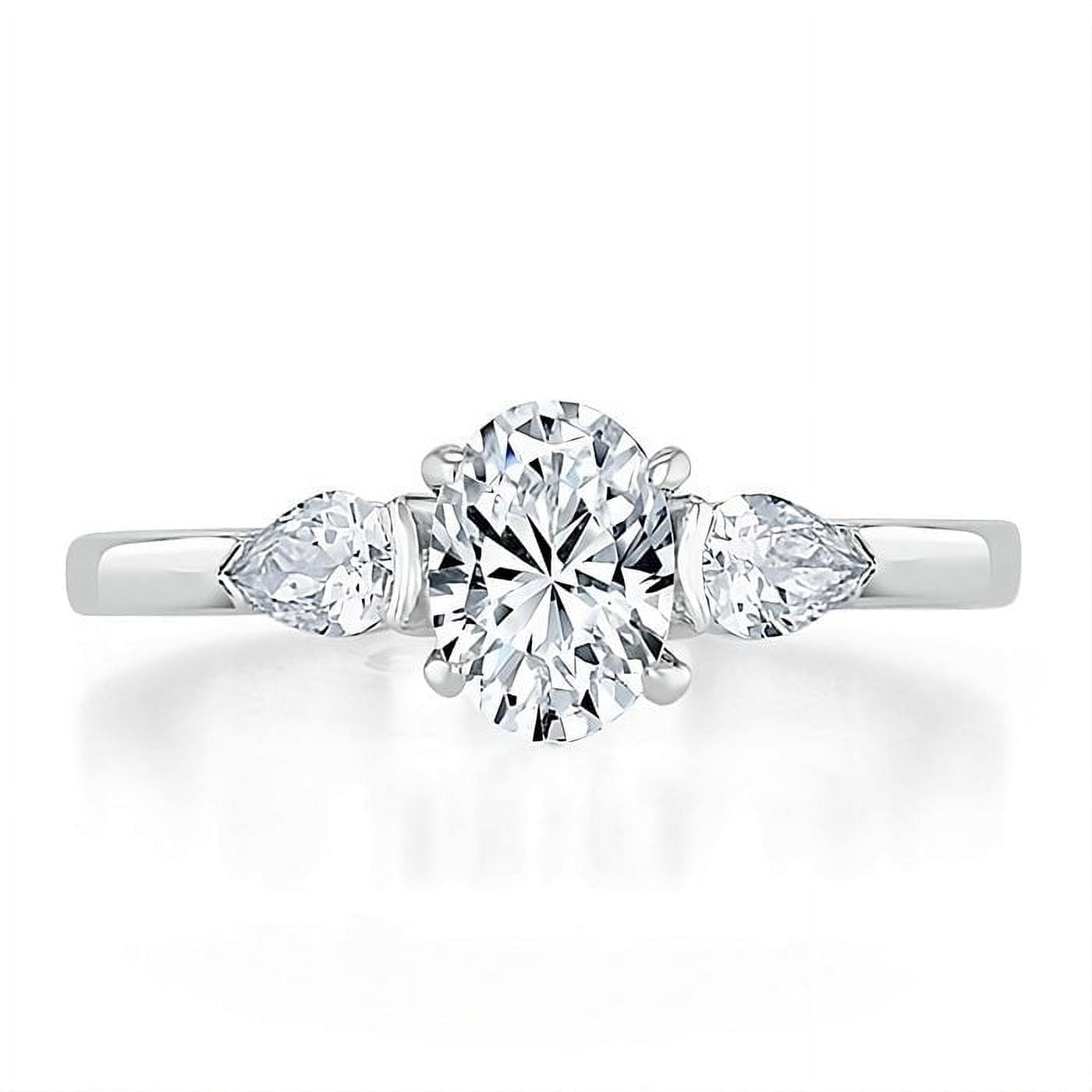 Amor Jewel Oval Cut 1.6 Ct Lab-Created Diamond Engagement Ring - Three ...
