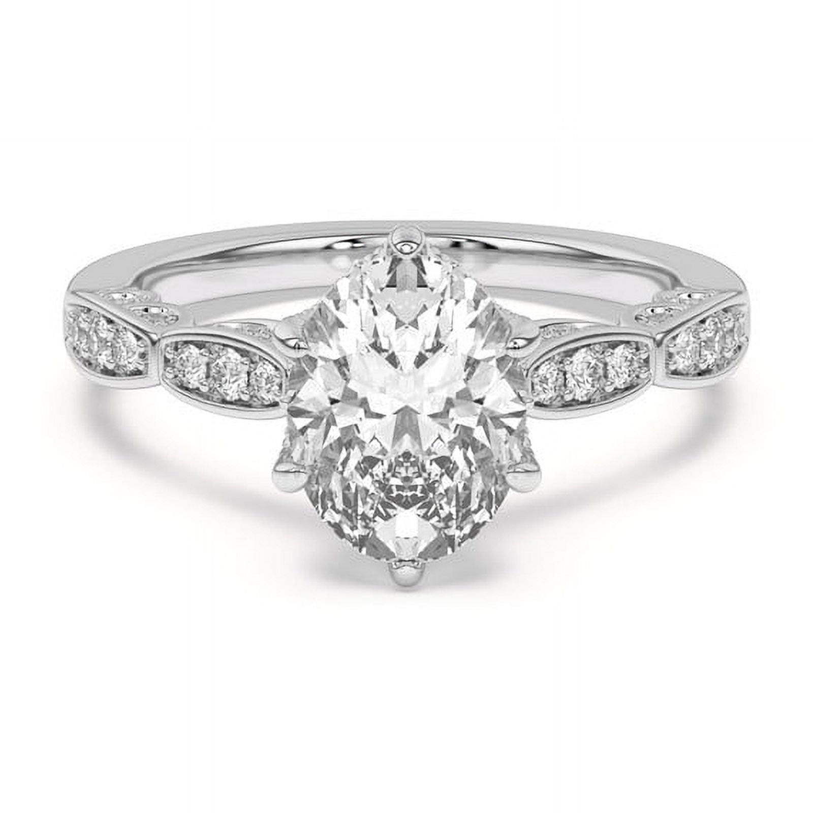 Amor Jewel Oval Cut 2.1 Ct Lab Created Diamond Ring - Solitaire with ...
