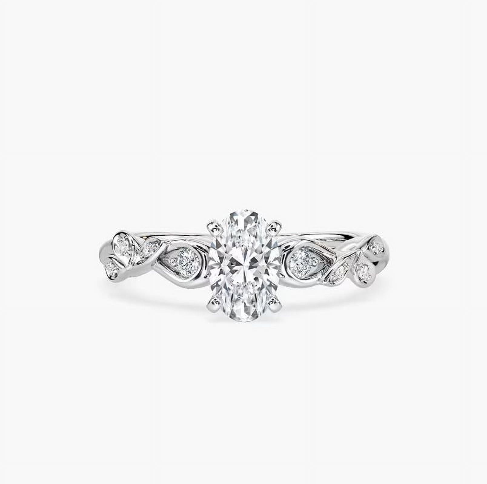 Amor Jewel Oval Cut Lab Created Diamond Engagement Ring - 1.81 Ct ...