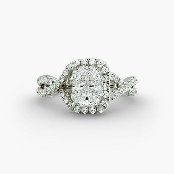 Amor Jewel Radiant Cut 1.9 Ct Lab Created Diamond Engagement Ring - 14K ...