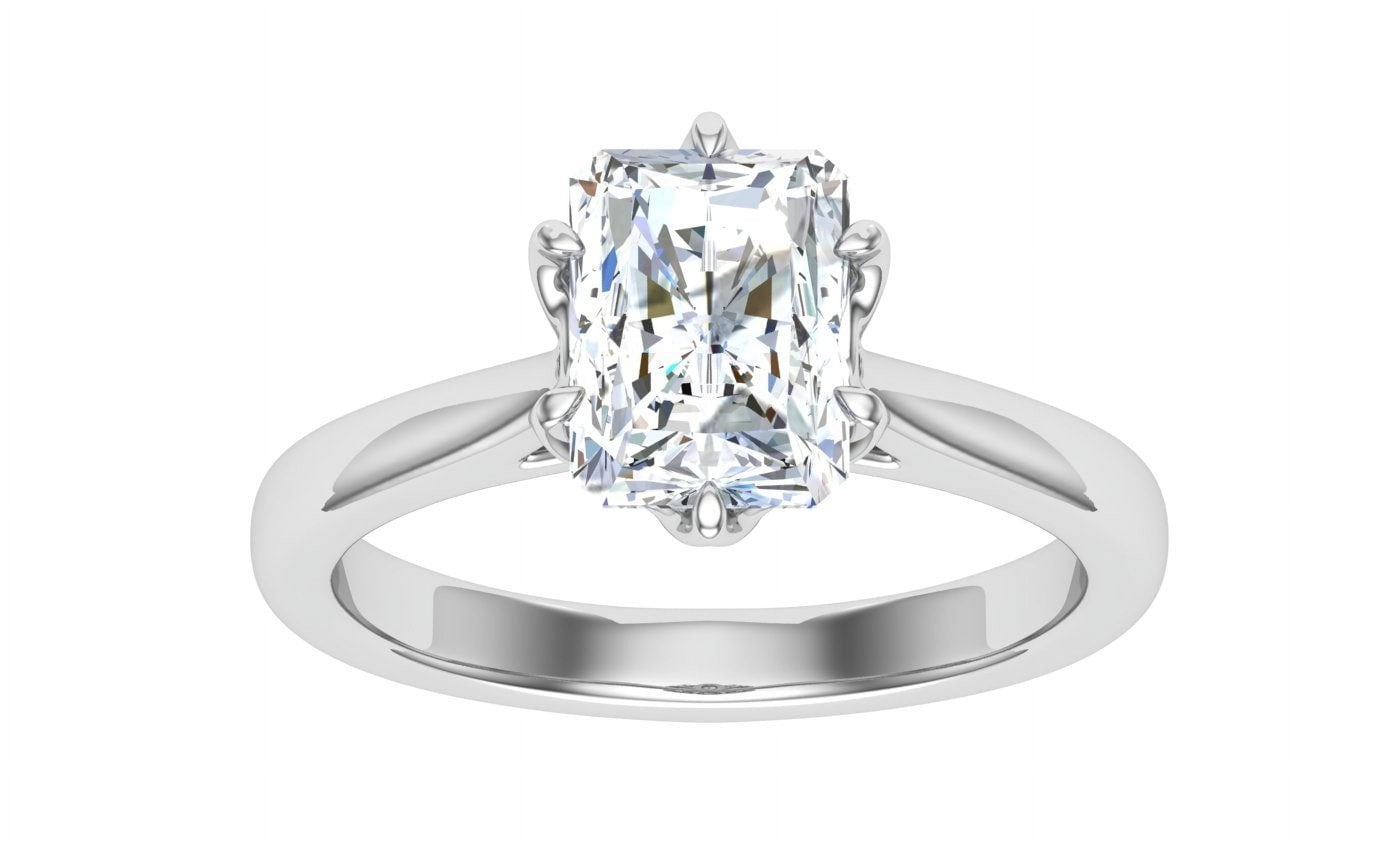 Amor Jewel Radiant Cut 2 Ct Simulated Diamond Solitaire Ring – 14K ...