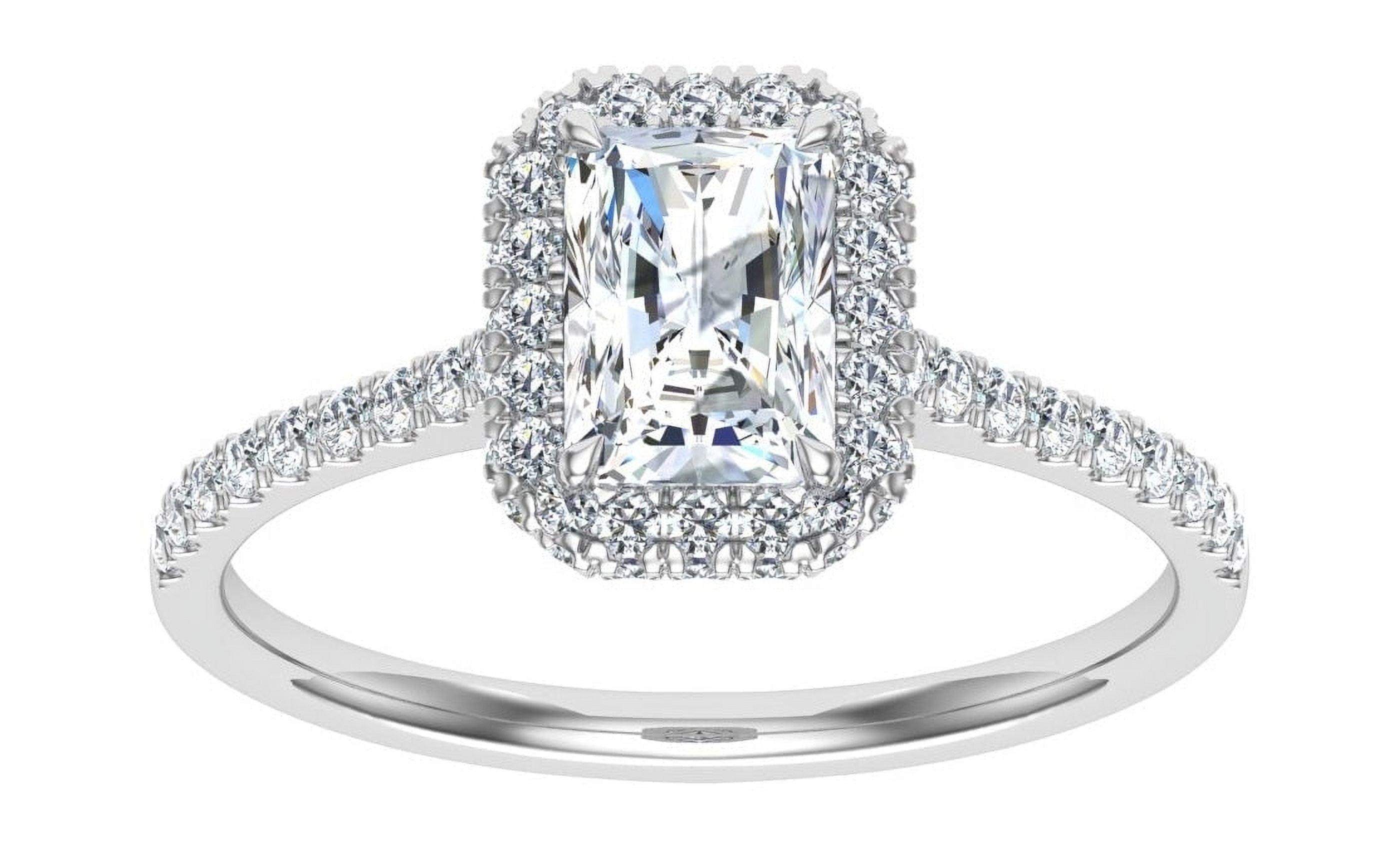 Amor Jewel Radiant Cut Diamond Ring - 2 Ct Lab-Created Simulated ...