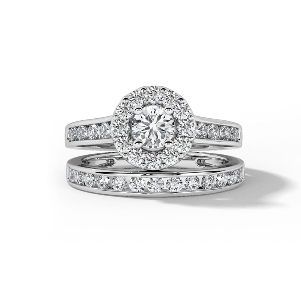 Amor Jewel Round Cut 1.7 Ct Lab Created Diamond Ring - 14K White Gold ...