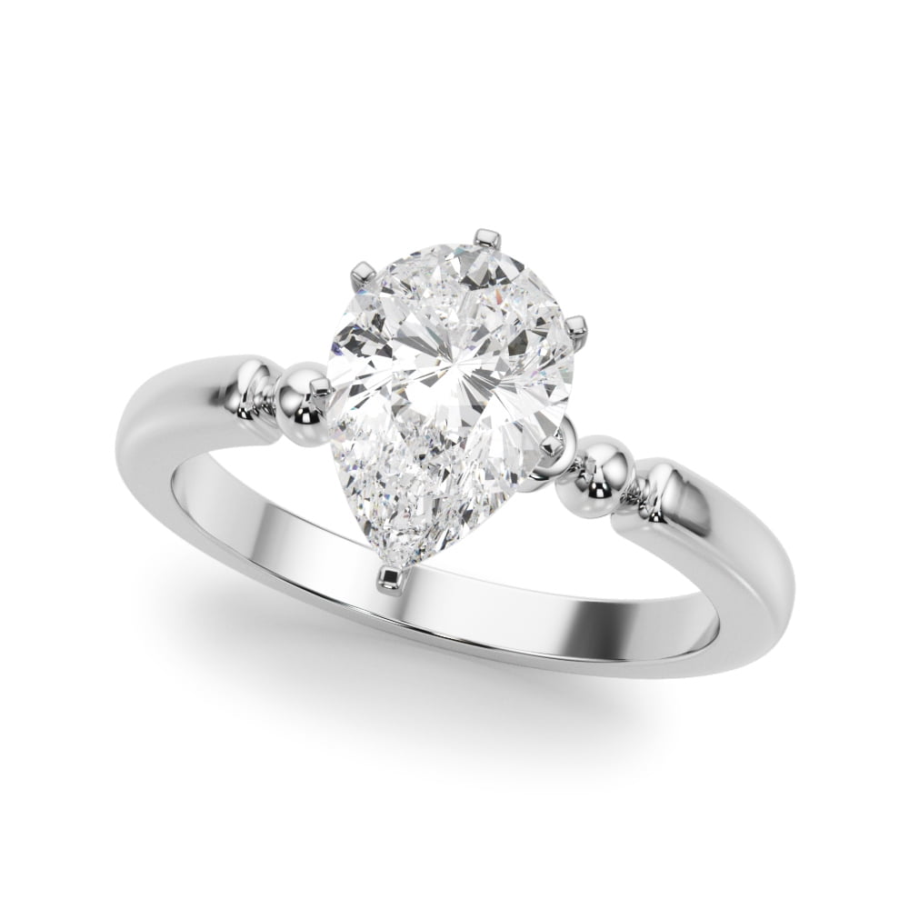 Amor Jewel Solitaire Engagement Ring for Women - 1.5 Ct Pear Cut Lab ...