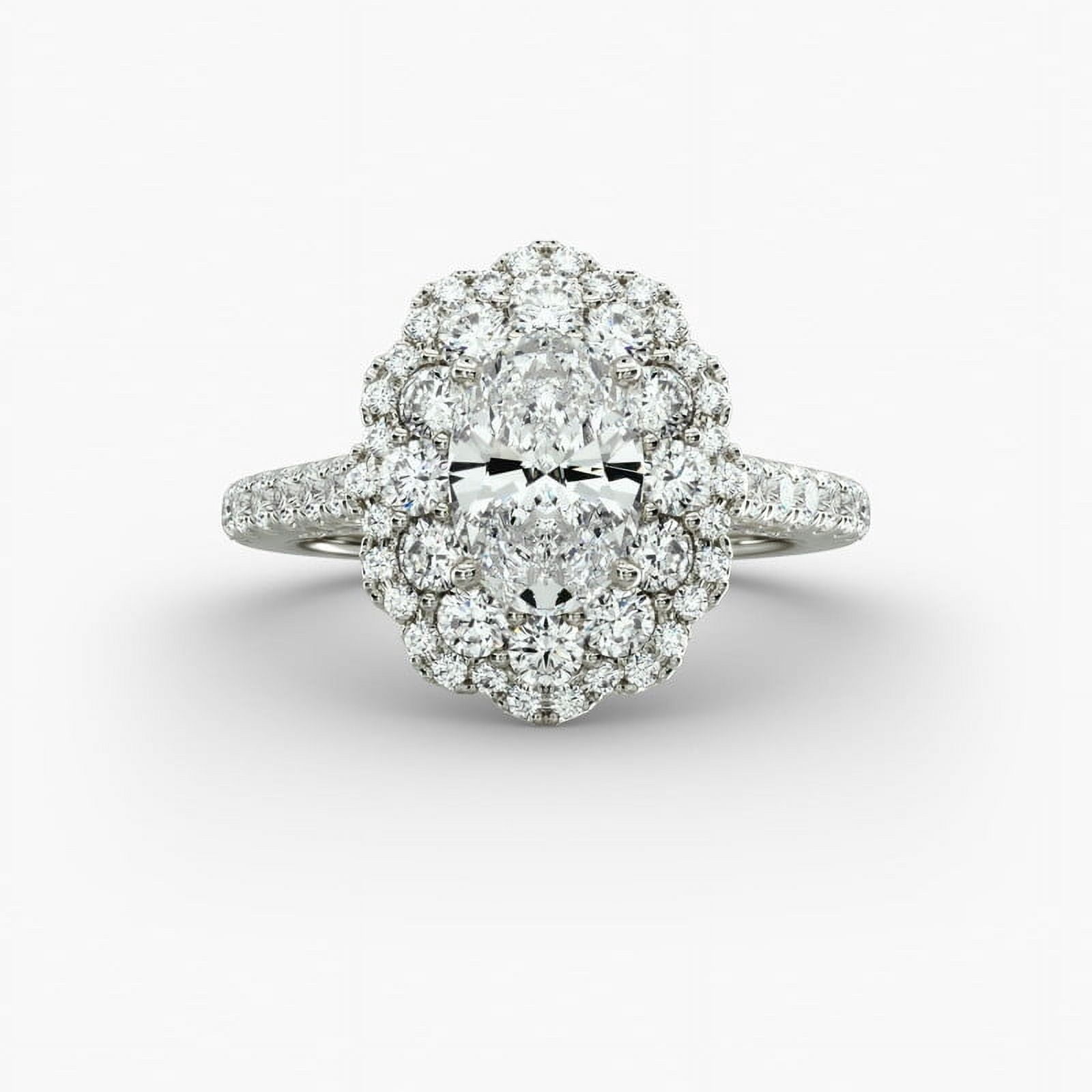 Amor Jewel Stamped 14K White Gold Plated Wedding Women's Ring - 1.8 Ct ...
