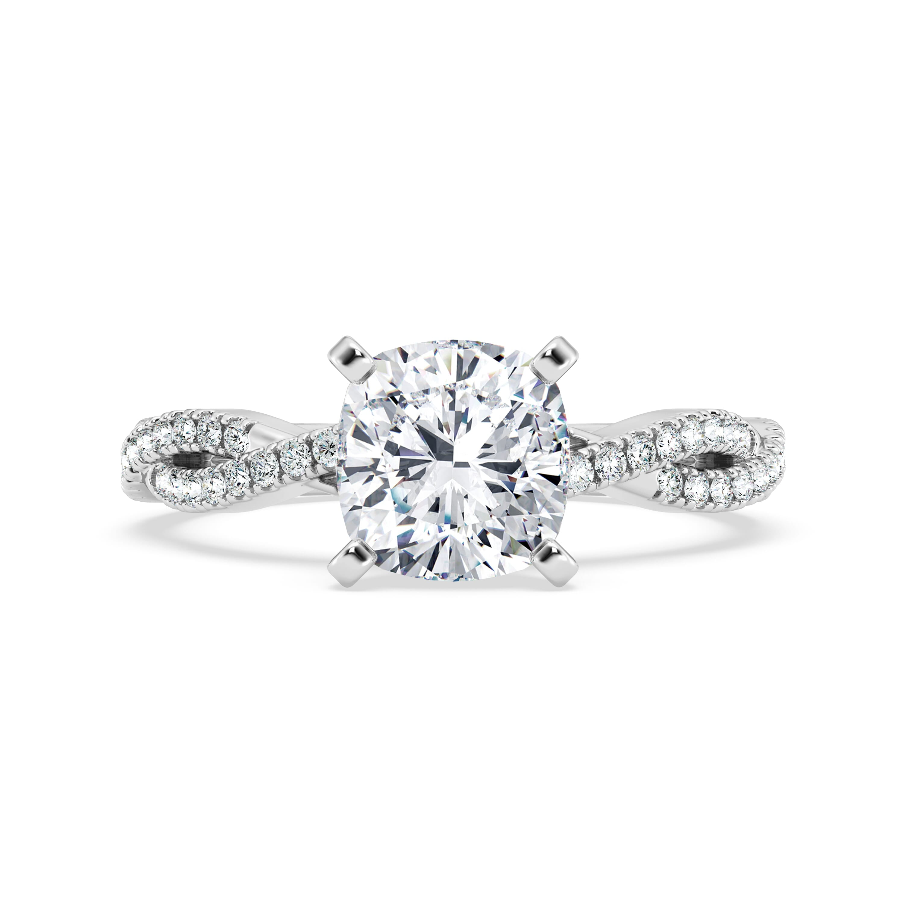Amor Jewel Women's Cushion Diamond Solitaire Ring - Lab Created 1.6 Ct ...