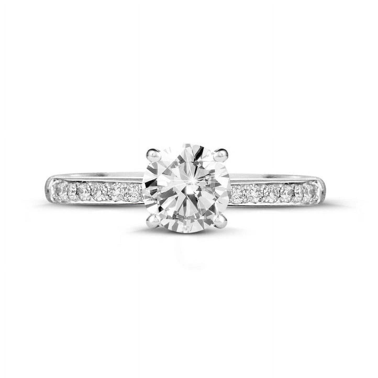 Amor Jewelry 1.28 Ct Moissanite Rings - Elegant Round Cut Design in 14K ...