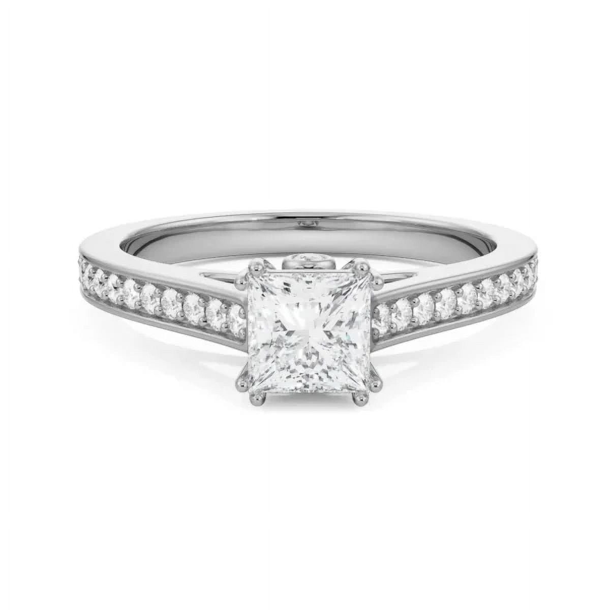 Amor Jewelry 1.38 Ct Moissanite Engagement Ring - Princess Cut Design ...