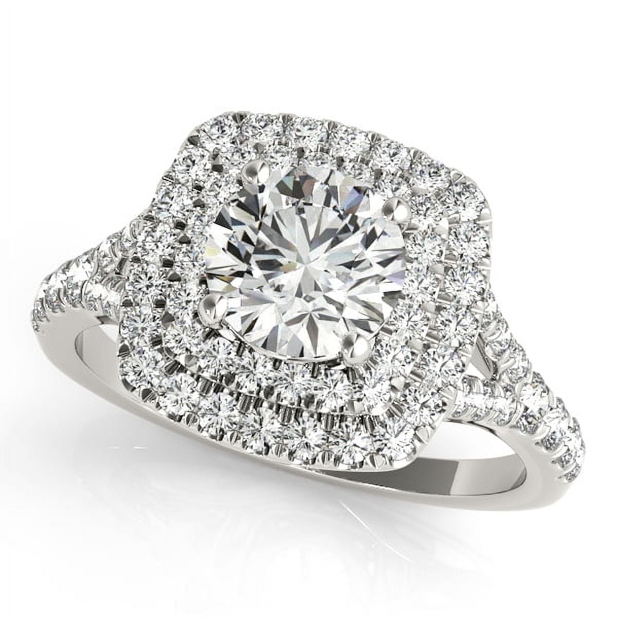 Amor Jewelry 1.38 Ct Round Cut Engagement Ring - Moissanite with Accent ...