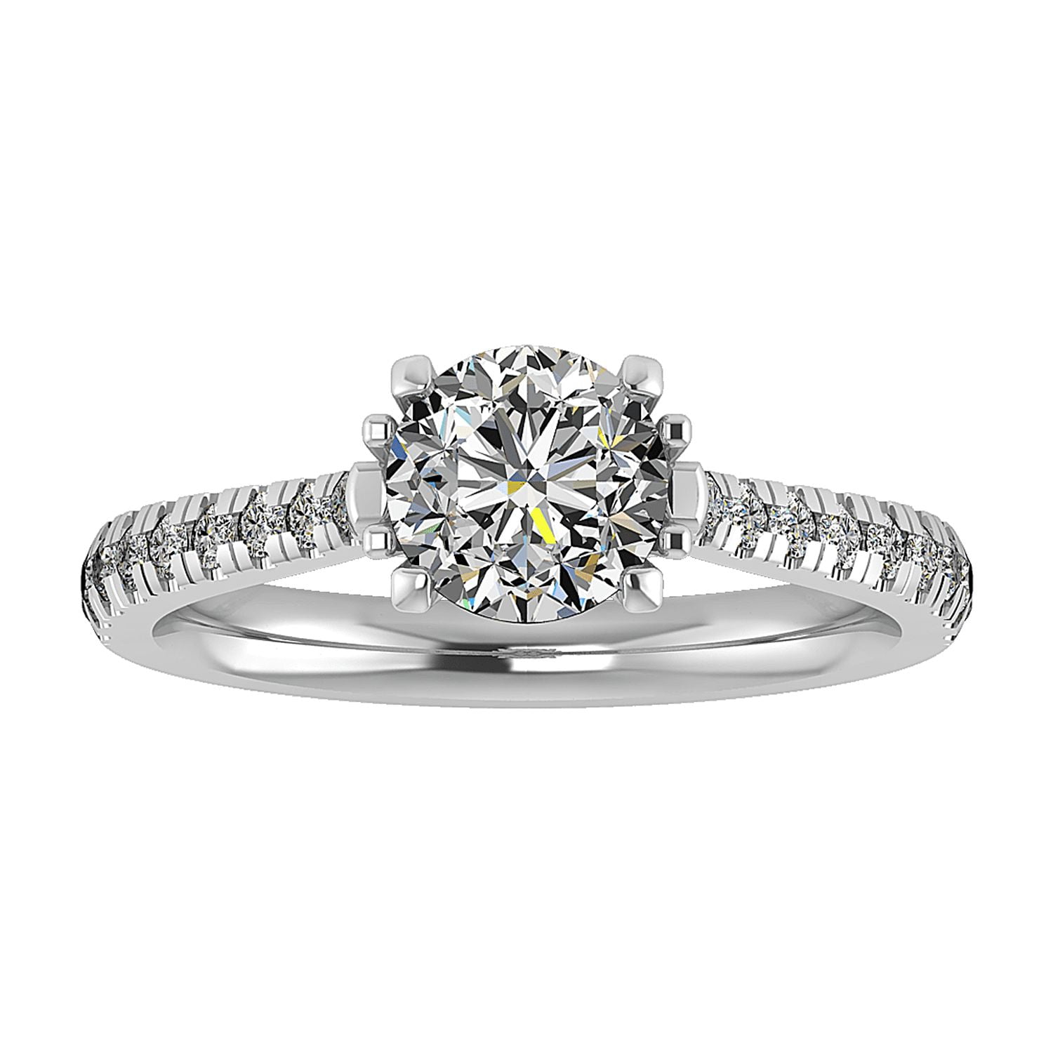 Amor Jewelry 1.38 Ct Round Cut Moissanite Ring for Women's - Stunning ...