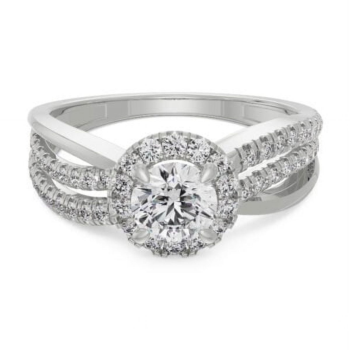 Amor Jewelry 1.49 Ct Moissanite Engagement Ring - Round Cut Design in ...