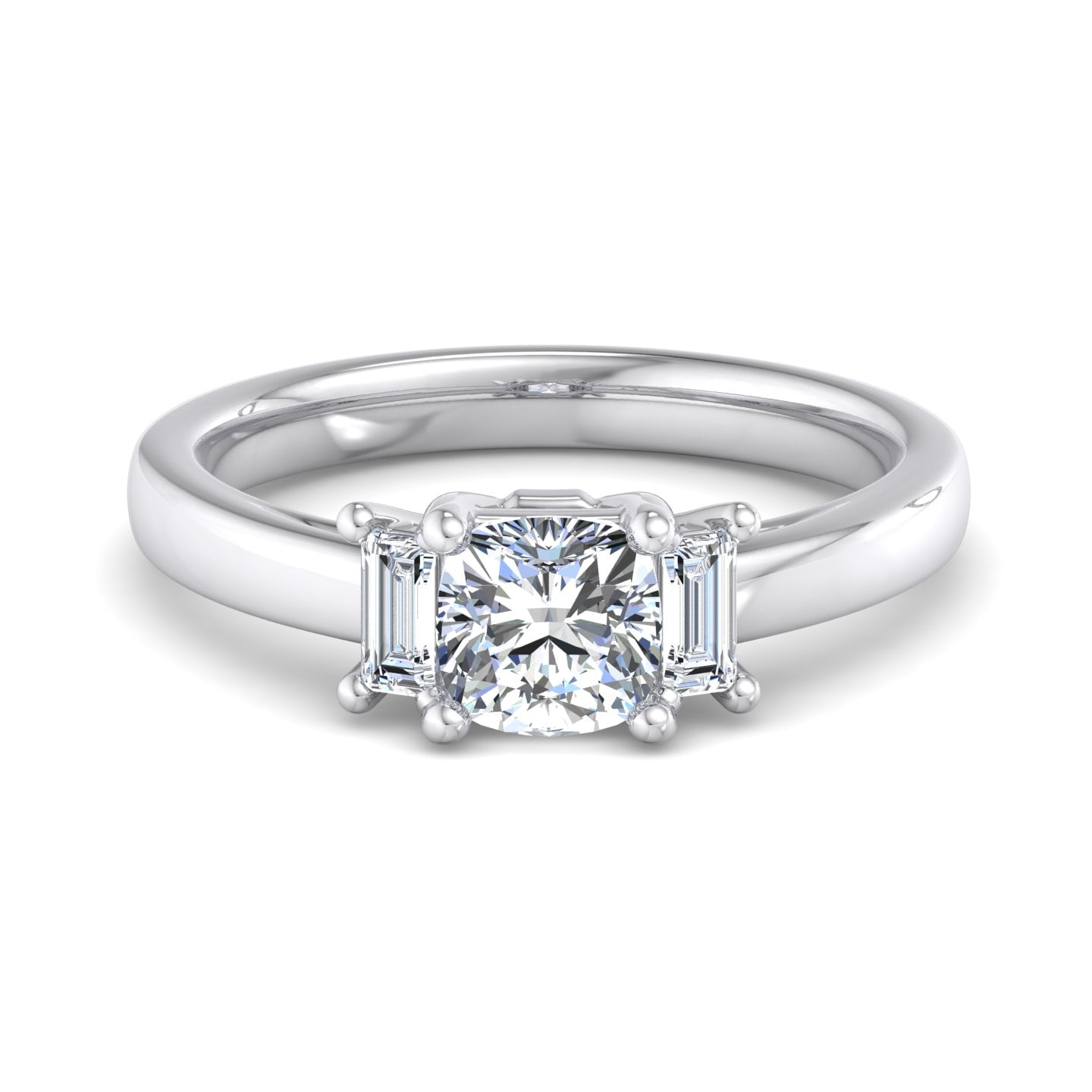 Amor Jewelry 1.6 Ct Cushion Cut Moissanite Engagement Ring - Timeless 3 ...