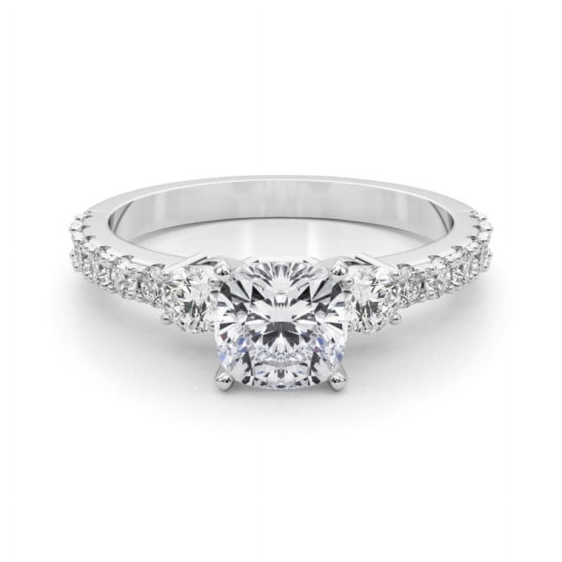 Amor Jewelry 1.7 Ct Cushion Cut Moissanite Engagement Ring - Three ...